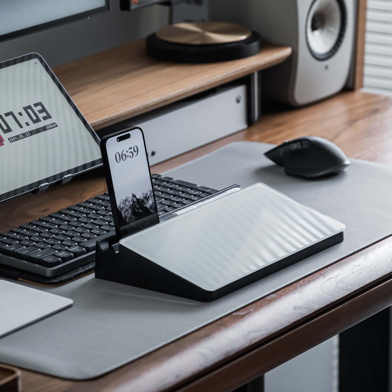 Aroundesk Glass Desktop Whiteboard with Storage 12"x6.5", Glass ...